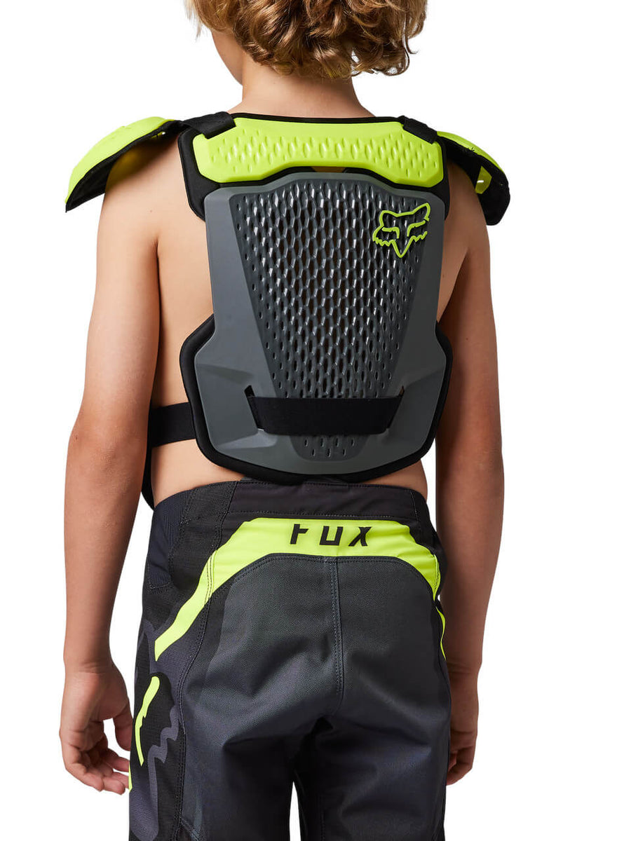 PECHERA FOX R3 [VERDE/GRIS] (PARA NIÑOS) – Fox Racing Colombia