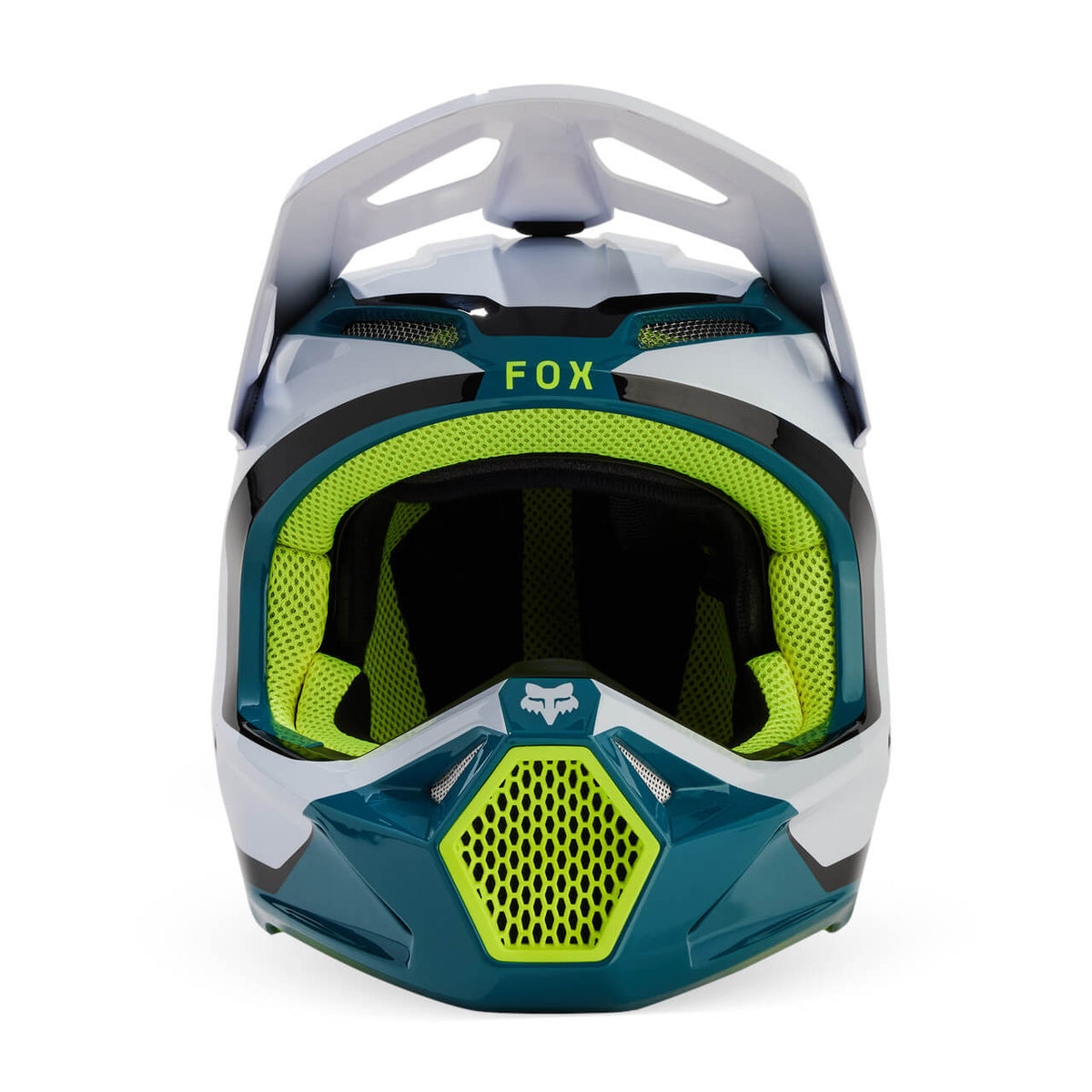 CASCO FOX V1 NITRO [AZUL/VERDE] – Fox Racing Colombia